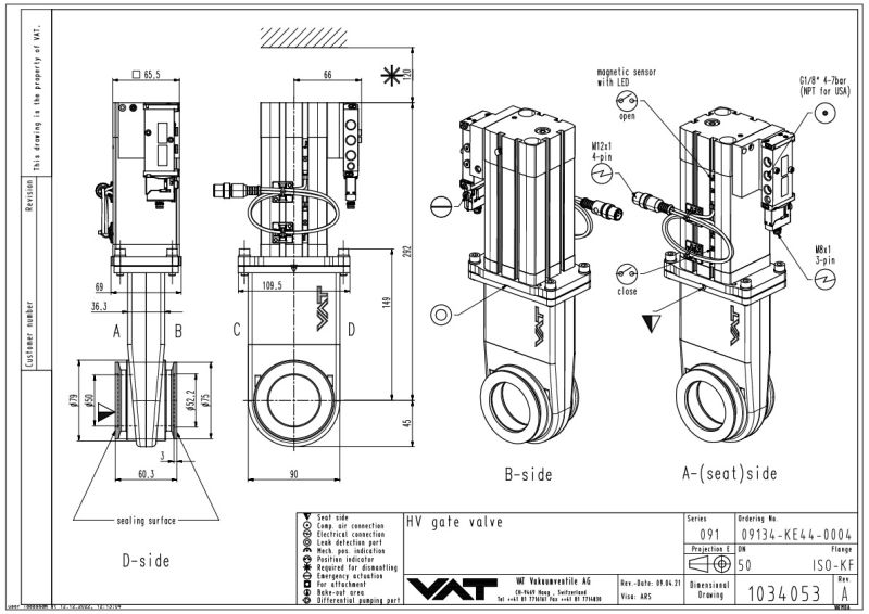 HV Gate Valve with Wedge Design - VAT Valves