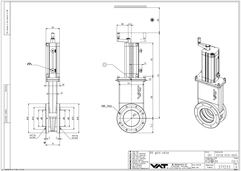 HV Gate Valve with Wedge Design - VAT Valves