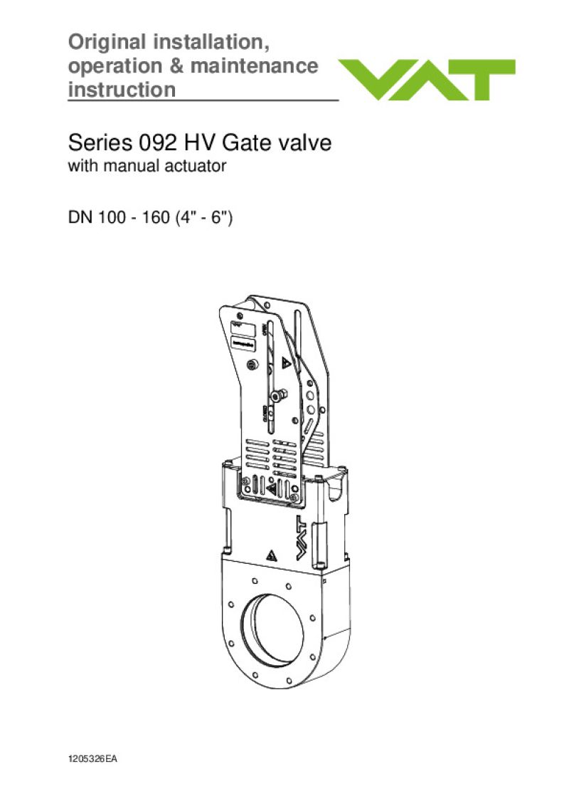 HV Gate Valve with Wedge Design - VAT Valves