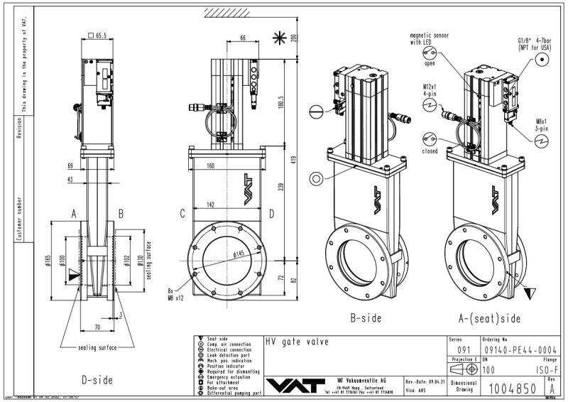 HV-Schieber mit Keildesign - VAT Ventile
