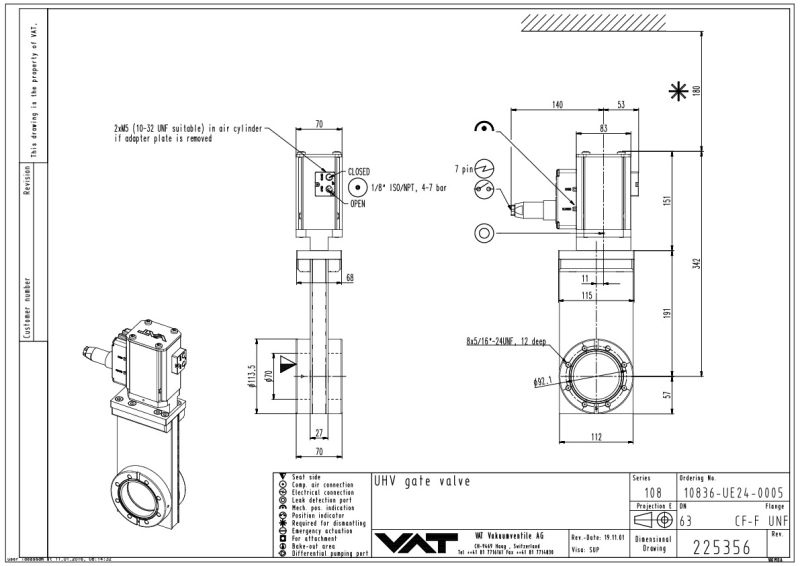 UHV Gate Valve - VAT Valves