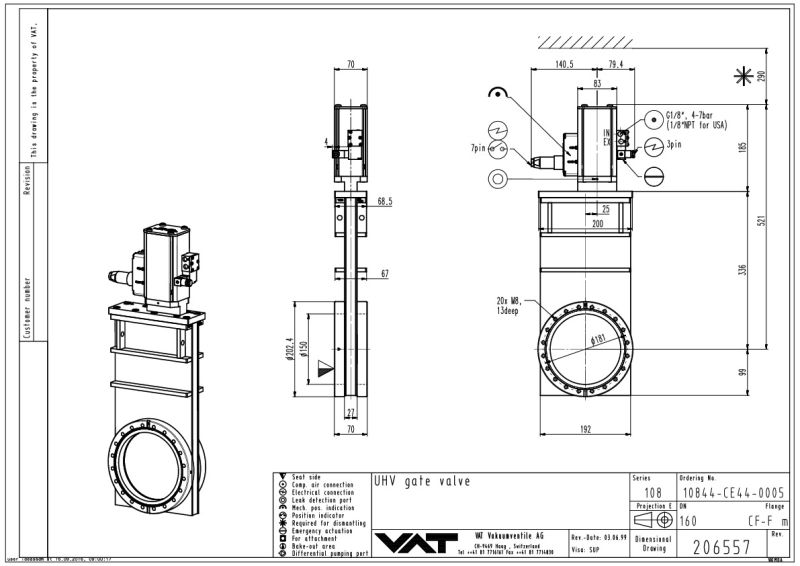 UHV Gate Valve - VAT Valves