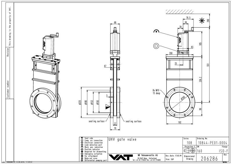 UHV Gate Valve - VAT Valves