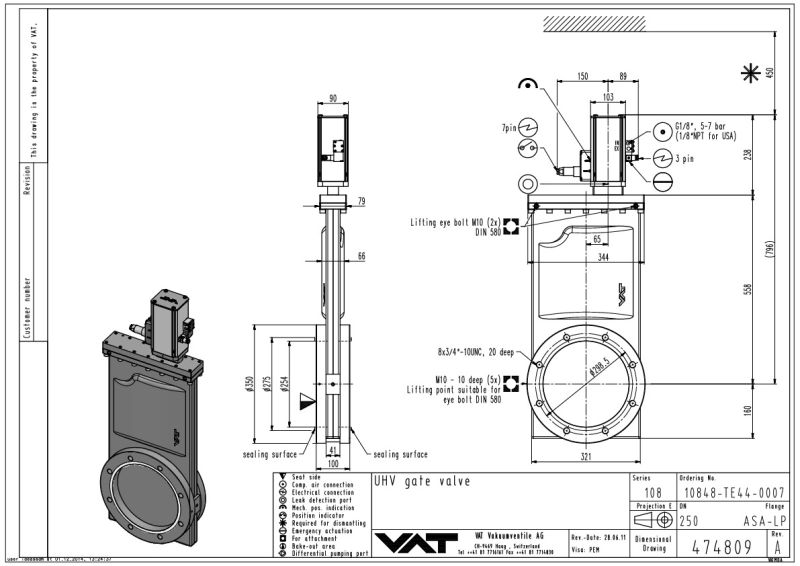 UHV Gate Valve - VAT Valves