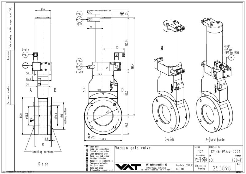 FV Gate Valve - VAT Valves