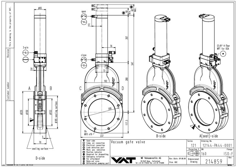 FV Gate Valve - VAT Valves