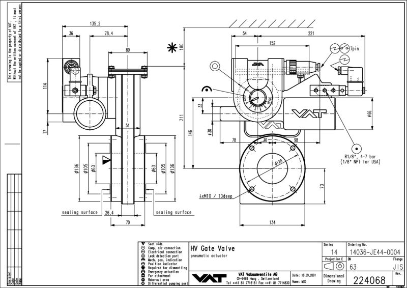 HV Gate Valve - VAT Valves