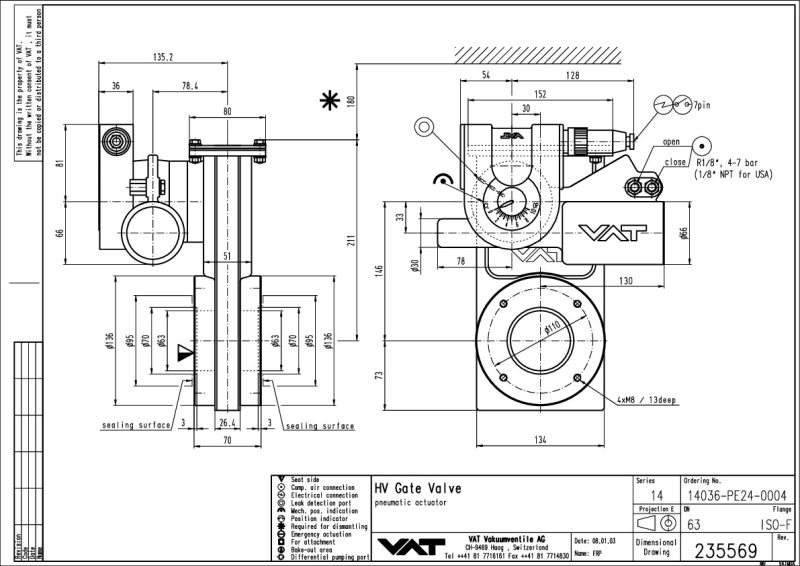HV Gate Valve - VAT Valves