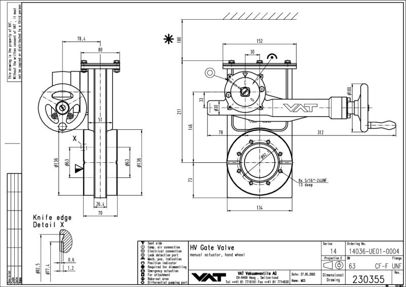 HV Gate Valve - VAT Valves