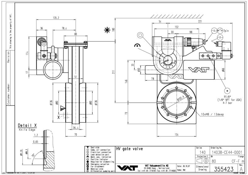 HV Gate Valve - VAT Valves
