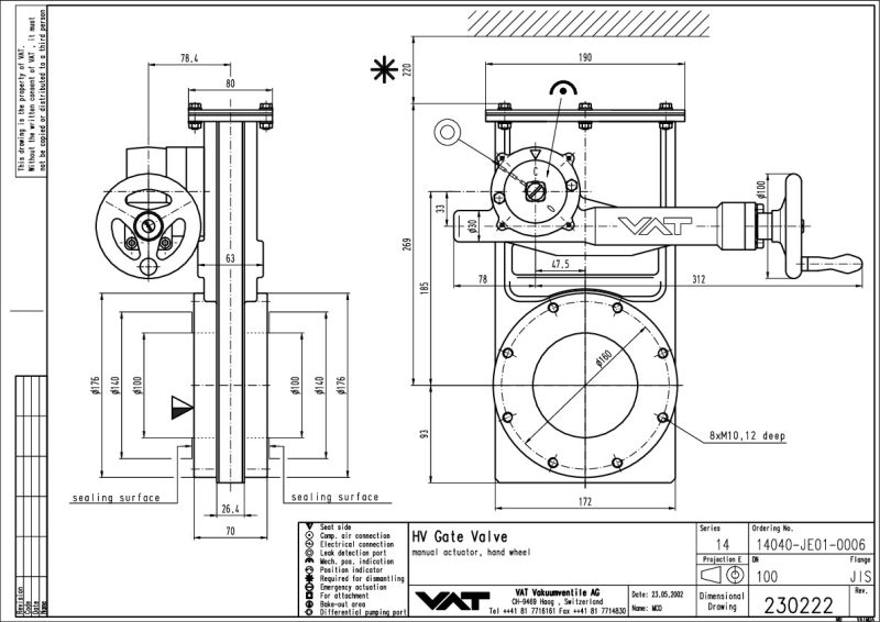 HV Gate Valve - VAT Valves