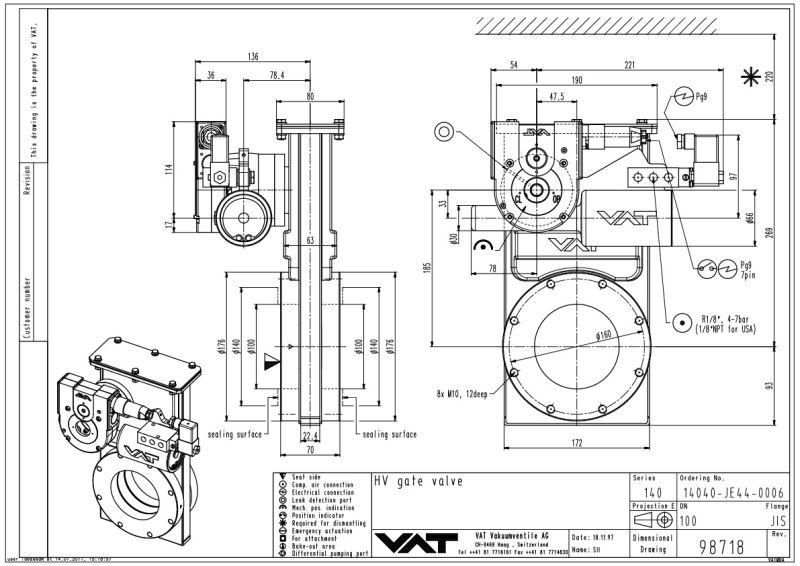 HV Gate Valve - VAT Valves