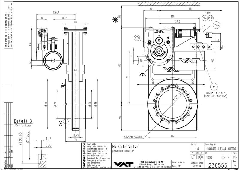 HV Gate Valve - VAT Valves