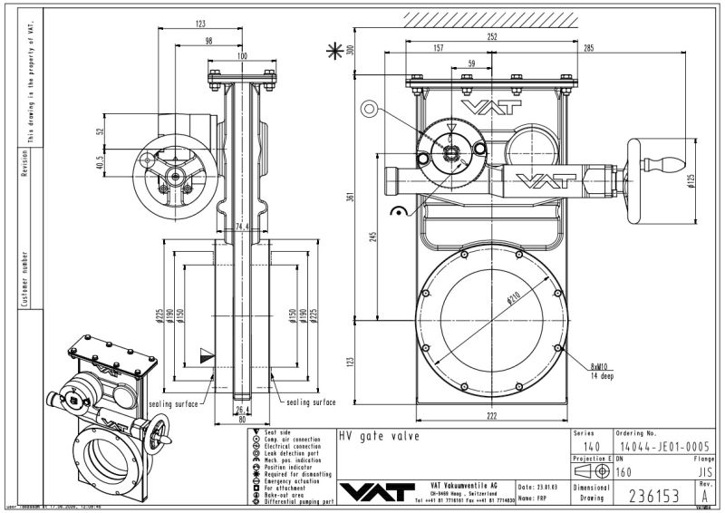 HV Gate Valve - VAT Valves