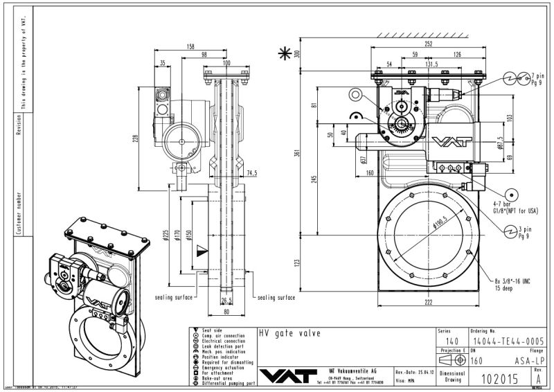 HV Gate Valve - VAT Valves