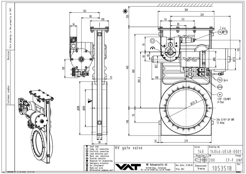 HV Gate Valve - VAT Valves