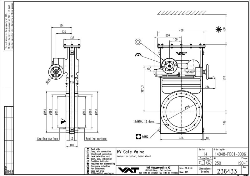HV Gate Valve - VAT Valves