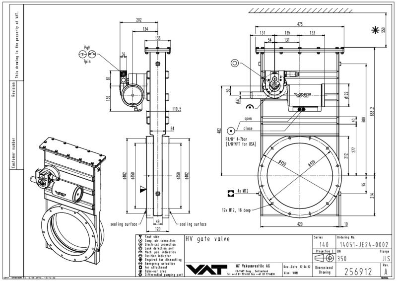 HV Gate Valve - VAT Valves
