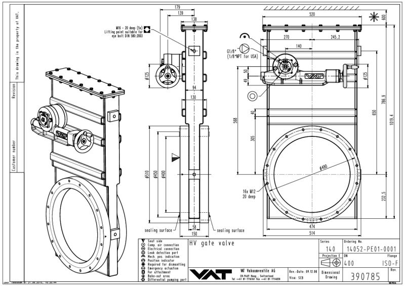 HV Gate Valve - VAT Valves
