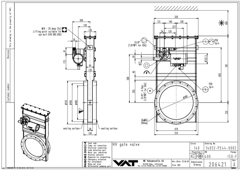 HV Gate Valve - VAT Valves