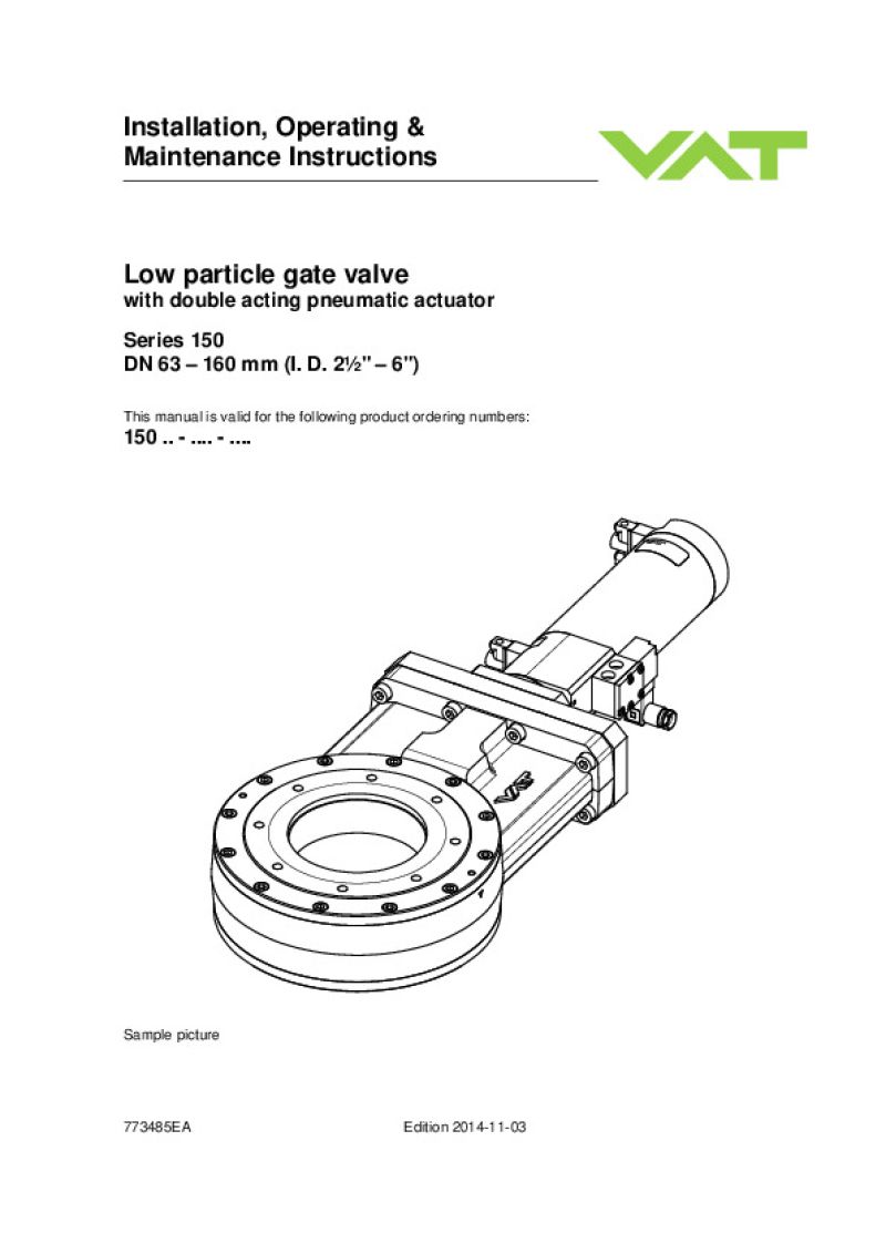 Isolation Gate Valve - VAT Valves