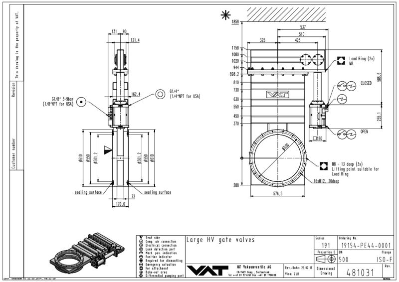 Large HV Gate Valves - VAT Valves