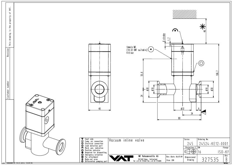 Inline Valve - VAT Valves