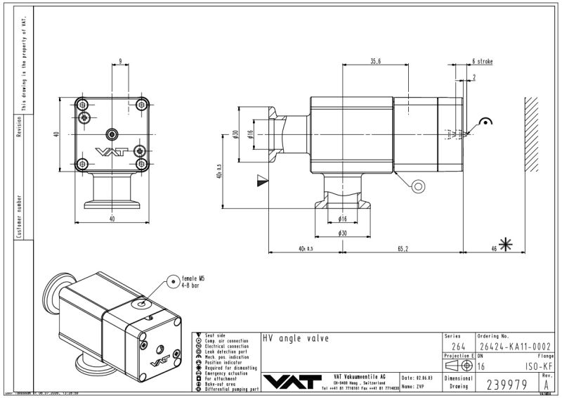 HV Angle Valve - VAT Valves