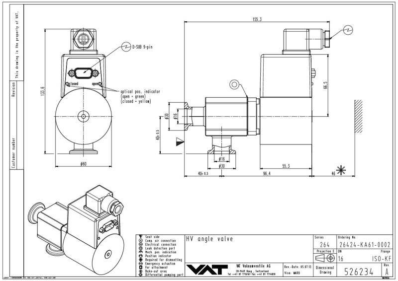 HV Angle Valve - VAT Valves