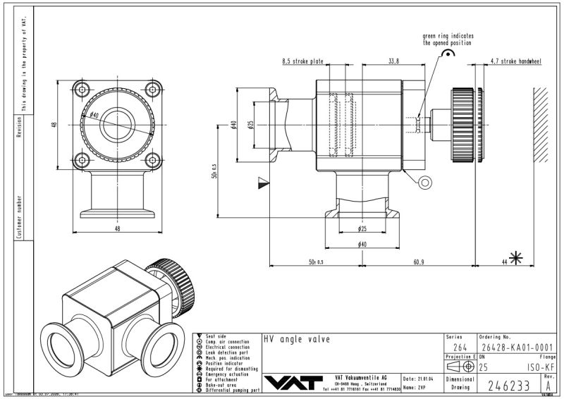 HV Angle Valve - VAT Valves