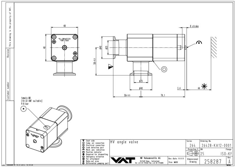 HV Angle Valve - VAT Valves