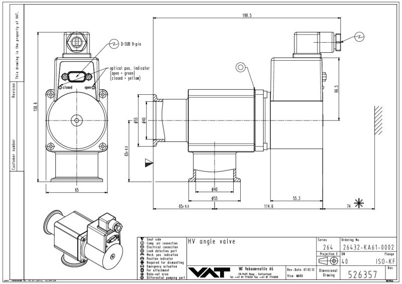 HV Angle Valve - VAT Valves