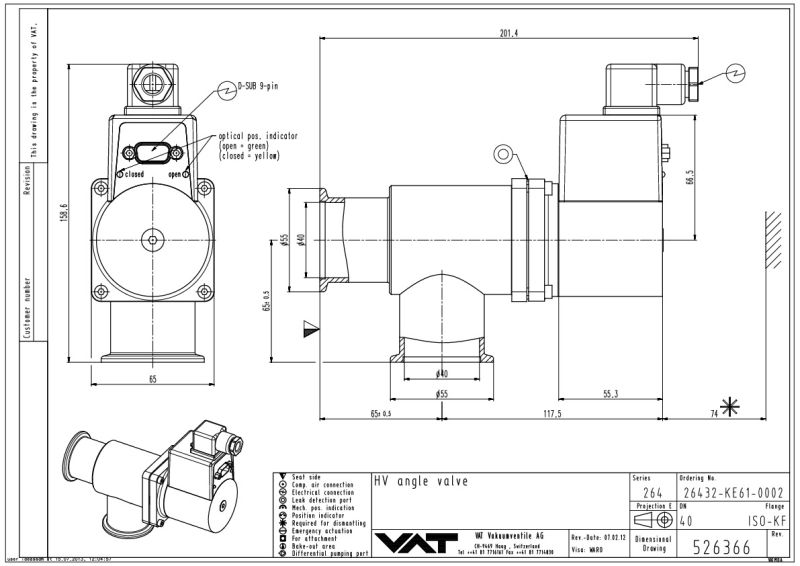 HV Angle Valve - VAT Valves