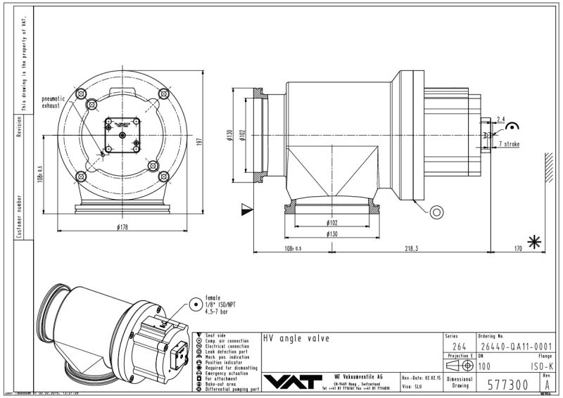 HV Angle Valve - VAT Valves