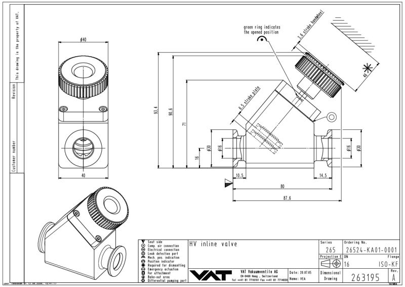 HV Inline Valve - VAT Valves