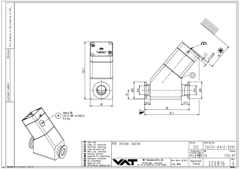 HV Inline Valve - VAT Valves