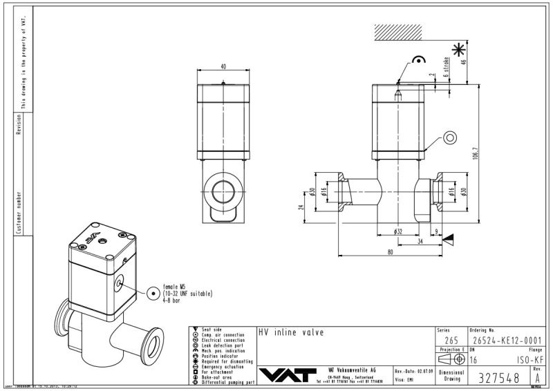 HV Inline Valve - VAT Valves