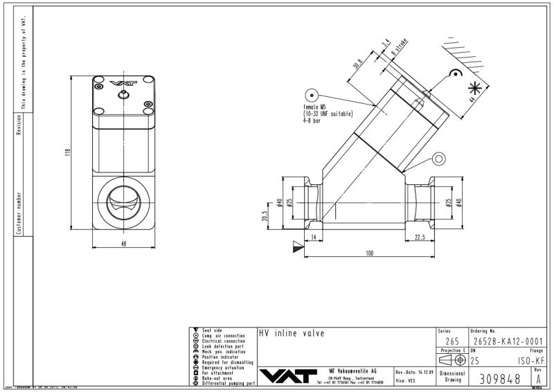 HV Inline Valve - VAT Valves