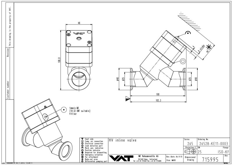 HV Inline Valve - VAT Valves