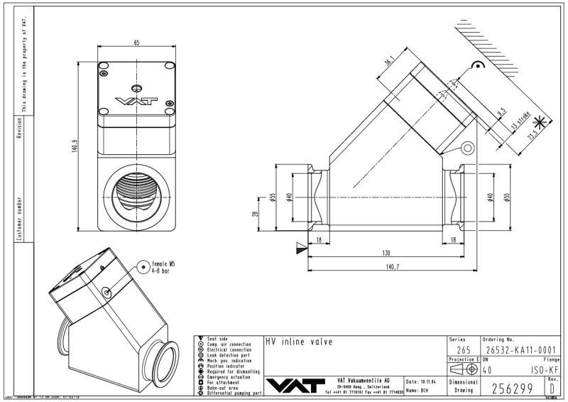HV Inline Valve - VAT Valves