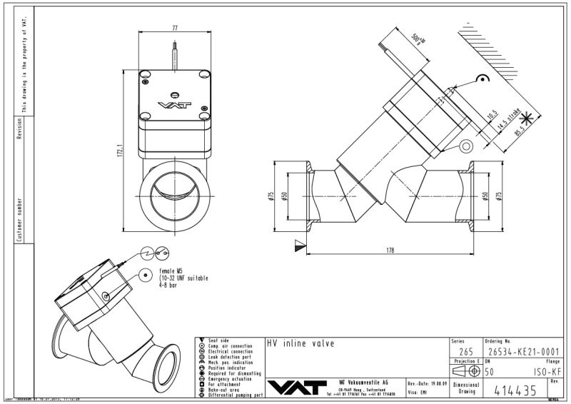 HV Inline Valve - VAT Valves