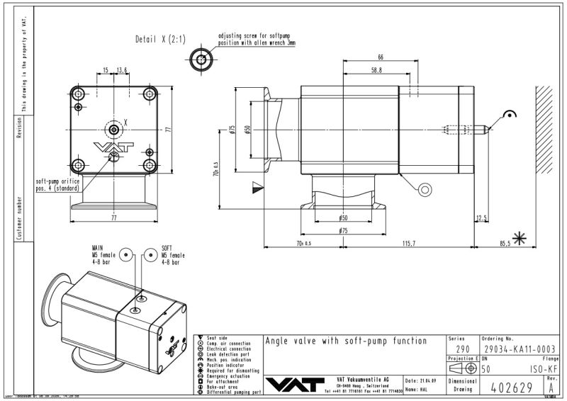HV Angle Valve with Soft-Pump Function - VAT Valves