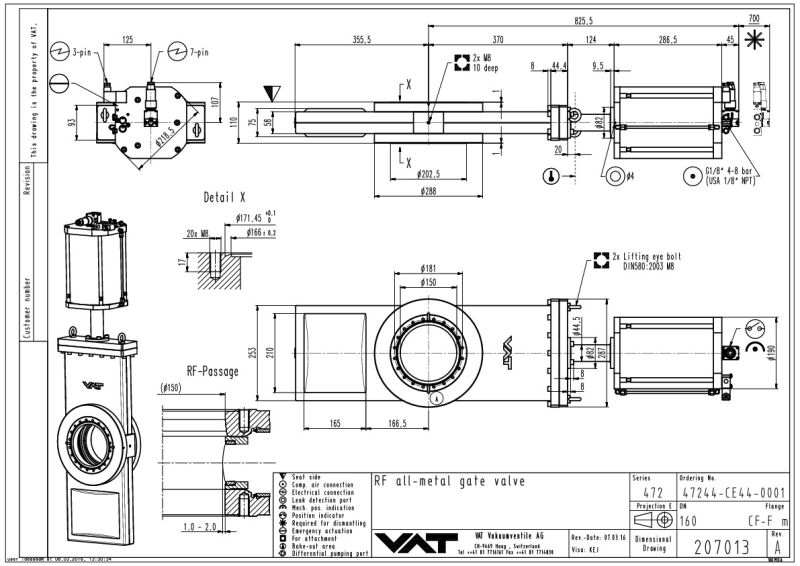 XHV RF All-Metal Gate Valve - VAT Valves