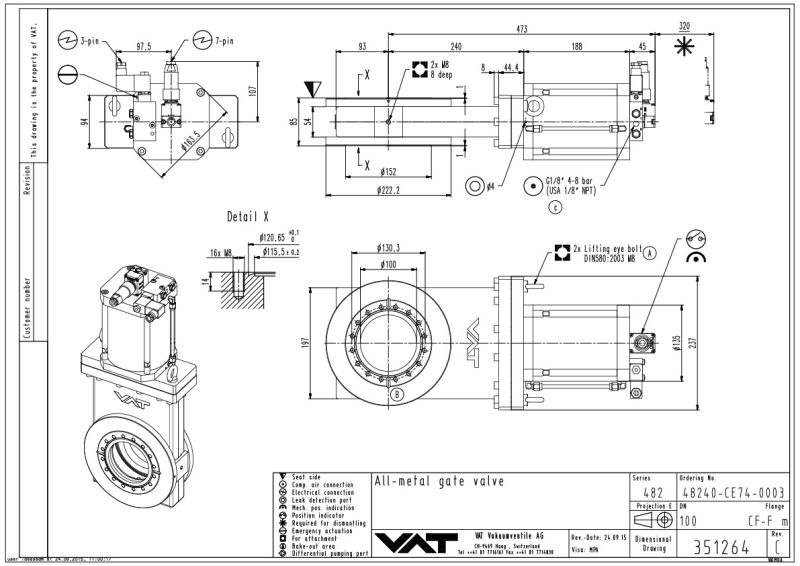 XHV All-Metal Gate Valve - VAT Valves