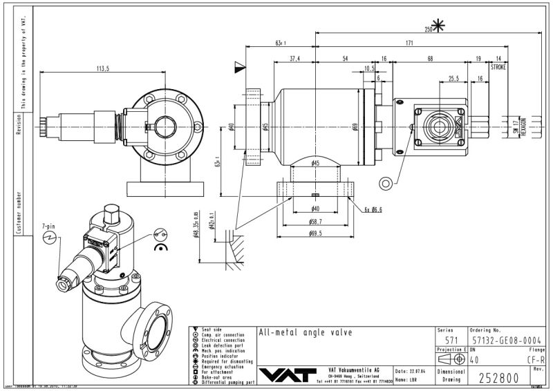 XHV All-Metal Angle valve - VAT Valves