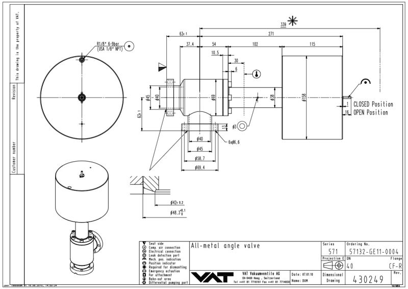 XHV All-Metal Angle valve - VAT Valves