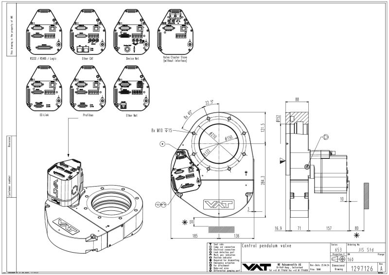 HV Pendulum Control Valve - VAT Valves
