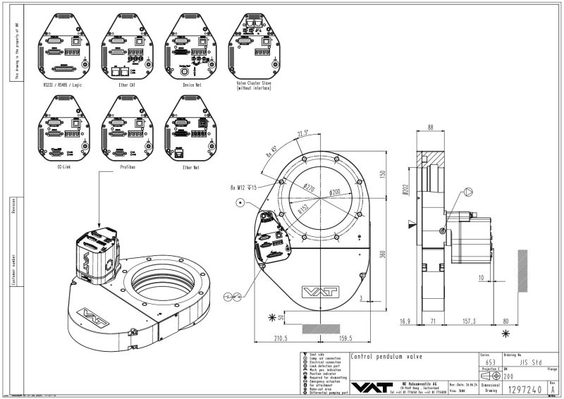 HV Pendulum Control Valve - VAT Valves