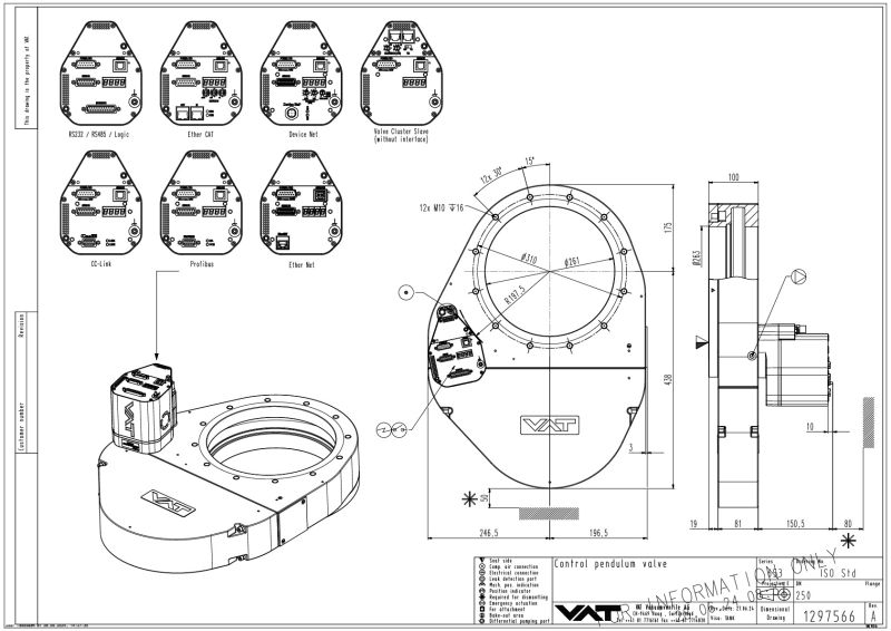 HV Pendulum Control Valve - VAT Valves